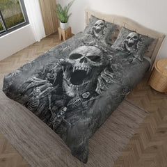 Scary Skull Death Ripping Through Duvet Cover Set – Wonder Skull